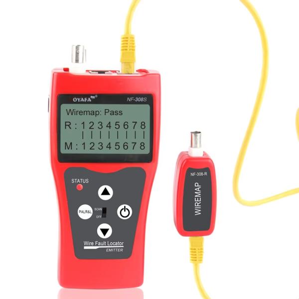 Quality NF-308S RJ45 RJ11 CAT5 CAT6 LCD Cable Tracker LAN Cable Length Tester and Fault for sale
