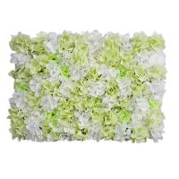 China Silk Rose Artificial Flower Wall Panels Wedding Background Layout 40x40 for sale