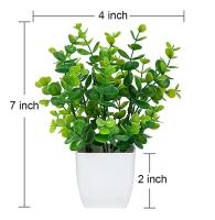 China Eucalyptus Plant Small Potted Artificial Flowers Spring Grass Tower Custom for sale