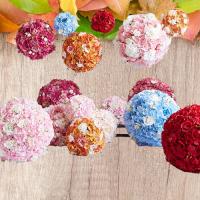 China Silk Hydrangea Peony Topiary Flower Balls Artificial Pomanders for sale