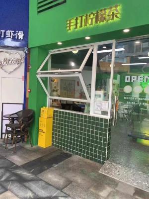 China Aluminium Bi Fold Window Fold up Glass Windows American Vertical Roll up Grid Folding Window for Bar Shop Coffee for sale