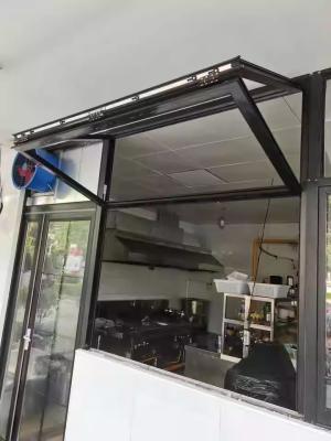China Aluminium Folding Window Organ Horizontal Folding Window Tempered Glass Sliding Folding Window for sale