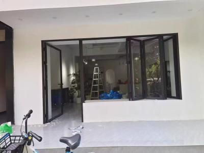 China Maplemiles Aluminum Folding Window Accordion Horizontal Folding Window Bifold Windows Aluminum Windows for sale