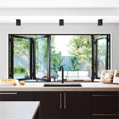 China Alpine View Folding Window Configuration Framing Dramatic Elevation Changes and Cloud Formations for sale