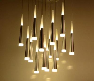 China Modern Aluminum Chrome Pendant Light with 3 Lights for sale