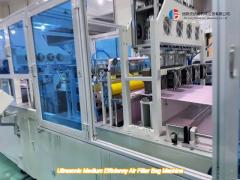 6KW 5-7M/min Máquinas avançadas para produção de sacos de filtro de ar de eficiência média por ultra-som
