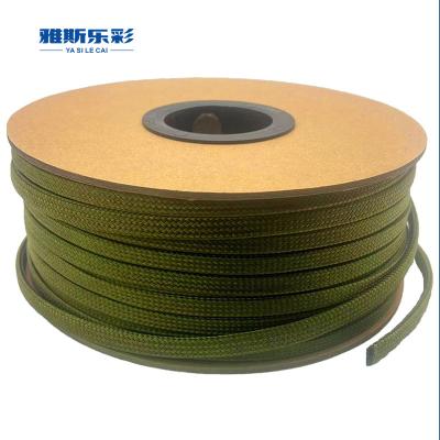 China Cotton Nylon Sleeve Groen Mesh Geflecht Sleeve Voor Draadband Te koop