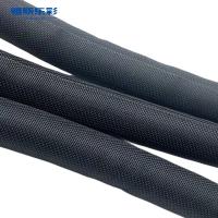 China Polyester Self Closing Textile Split Cable Wrap Sleeve For Abrasion Resistance for sale