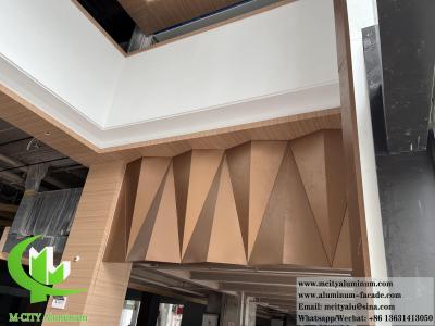China 3D Aluminum Cladding Panel with LED Lighting and Customizable Patterns in Powder Coated Finish for sale