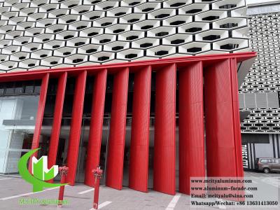 Louver Metal Perforated Aluminum Sheet For Sun Shading Facade Decoration