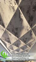 China 3D Aluminum Cladding Panel with LED Light Perforation and Powder Coated Finish in 1200x1200mm Size for sale