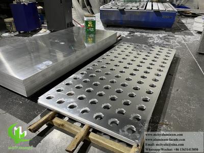 China CNC Perforating Metal Cladding Panel For Column With Laser Cut Pattern LED Light Inside for sale