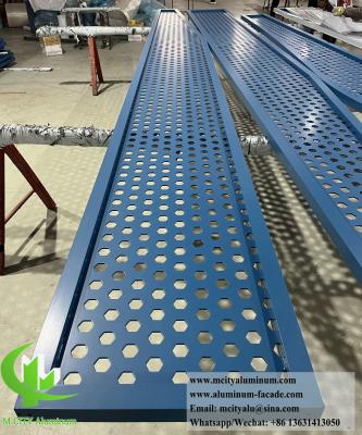 China Aluminum Fins With Perforated Sheet Exterior Sun Shading Decoration for sale