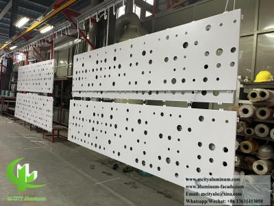 China Variable-Size Perforated Aluminum Facade with High Weather Resistance and Powder Coating PVDF for sale