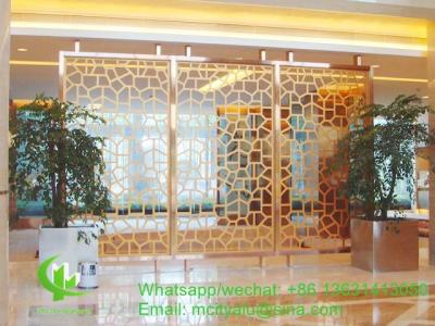 China metal perforated aluminum cut hollow screen panel with tree pattern design laser cutting panel for balcony facade window for sale