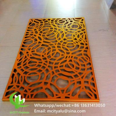 China metal perforated aluminum cut hollow screen panel with tree pattern design laser cutting panel for balcony facade window for sale