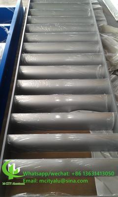 sun louver Architectural Aerofoil profile aluminum louver with oval shape for facade curtain wall