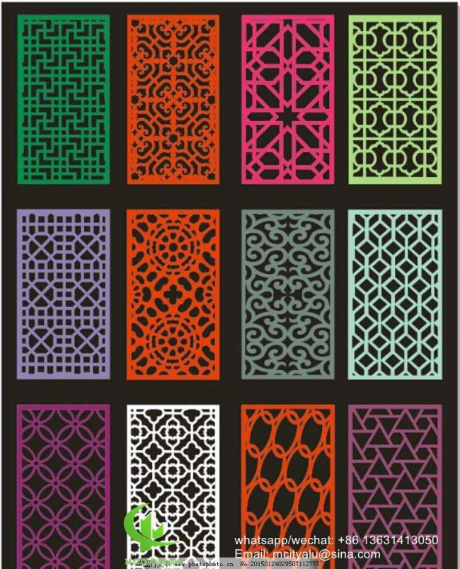 Aluminum panel pattern design options