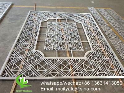 China 10mm Thick Aluminum Screen Panel with Powder Coated Finish in Custom RAL Colors for Decorative Laser Cut Facade for sale
