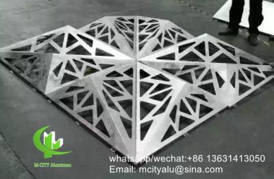 China Custom Design Powder Coated Perforated Aluminum Panel Laser Cut for Facade Cladding 1000x2000mm for sale