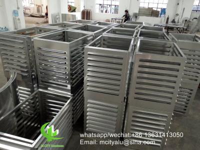 China 2.5mm Thickness Powder Coated Aluminum AC Cover with Custom Patterns for Facade Decoration for sale