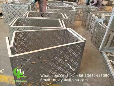 China 2.5mm Thickness Powder Coated Aluminum AC Cover with Custom CNC Patterns for Facade Decoration for sale