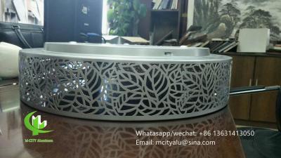 Aluminum perforated decoration for light with 2mm thickness pvdf paint