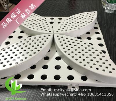 China Aluminum wall panel for curtain wall facade cladding wall panel with 2mm thickness perforated screen for sale