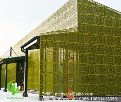 China 2mm Thickness Powder Coated Laser Cut Aluminum Panel with Custom RAL Colors for Facade Cladding for sale