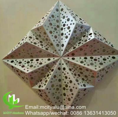 China 3D Hollow Powder Coated Perforated Aluminum Facade Panel with Customizable Patterns for Exterior Cladding for sale