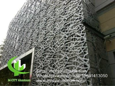 China 3D Aluminum perforated cladding panel for curtain wall facade cladding wall panel with outside use hollow design for sale