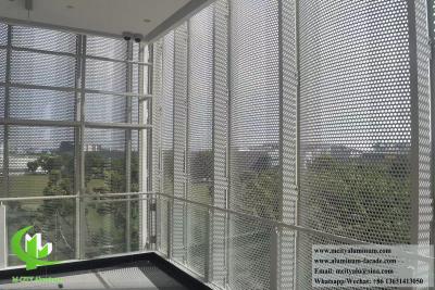China Powder Coated Architectural Perforated Metal Facade with Customizable Perforation Design in 3003 Aluminum Alloy for sale
