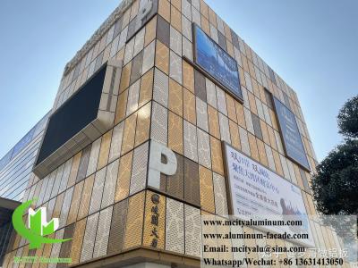 China Perforated Aluminum Cladding Panel For Exterior Wall Cladding Decoration 3.0mm Thickness Powder Coated for sale