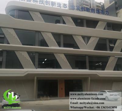 China Powder Coated 1200x2400mm Perforated Aluminum Facade Panel for Exterior Wall Cladding for sale
