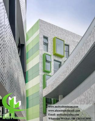 China Powder Coated Perforated Aluminum Panel with Customizable RAL Colors and CNC Laser Cutting for Facade Cladding for sale