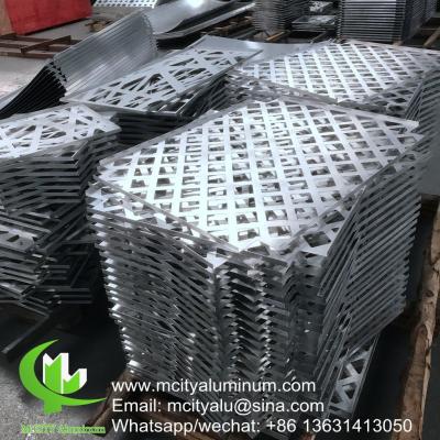 China Powder Coated Perforated Aluminum Facade Panel with Customizable RAL Colors and CNC Turret Punching for Building Cladding for sale