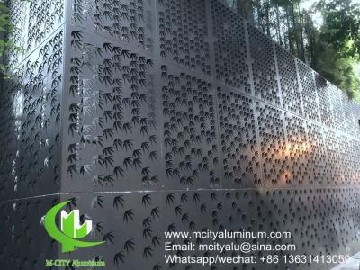 China CNC Engraved Powder Coated Perforated Aluminum Facade Panel with Custom RAL Colors for Exterior Cladding for sale