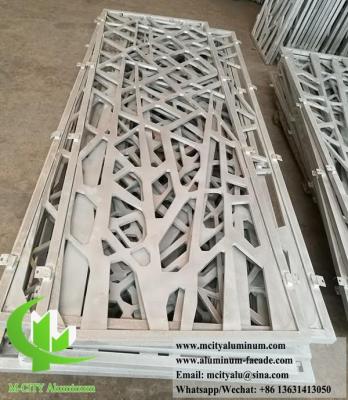 China 5mm Solid Aluminum Metal Screen With Laser Cut Pattern And Custom RAL Colors For Facade Cladding for sale