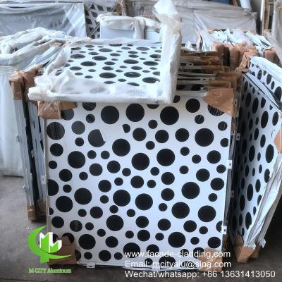 China Powder Coated Perforated Aluminum Panel with Custom RAL Colors and CNC Turret Punching for Facade Cladding for sale