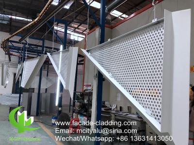 China white color paint Metal aluminium perforated panel cladding for facade exterior cladding for sale