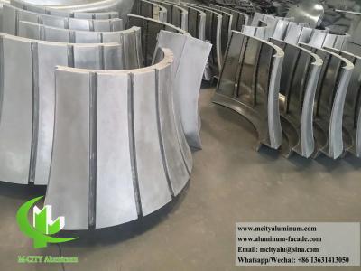 China Customized Double Curved Aluminum Cladding Panels with Powder Coated and Perforated Design for sale