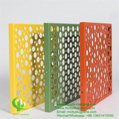 China Powder Coated Perforated Aluminum Panel with Customizable RAL Colors for Facade Cladding for sale