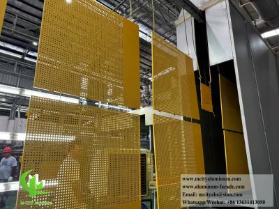 China Lightweight and Strong Perforated Aluminum Facade Panel with CNC Punching and Custom RAL Colors for High-Rise Buildings for sale