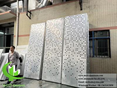 China Powder Coated Perforated Aluminum Facade with Customizable Size and Laser Cut Design for Building Envelope for sale
