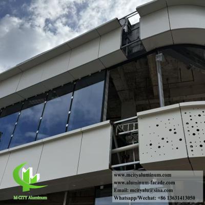 China Perforated Aluminum Facade Panel with 3003 Aluminum Alloy 3mm Thickness and PVDF Coating for Architectural Cladding for sale