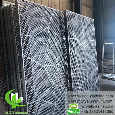 China CNC punch panel aluminum fluorocarbon perforated aluminum panel curtain wall aluminum panel for facade cladding for sale