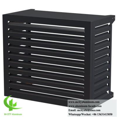 China Powder Coated Aluminum AC Cover with Custom Size and Perforated Design for Heat Pump Protection for sale
