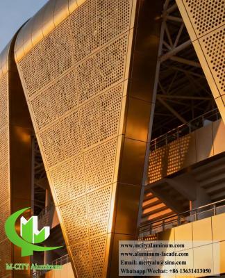 China Customizable Design Powder Coated CNC Perforated Aluminum Facade Panel for Modern Architecture for sale
