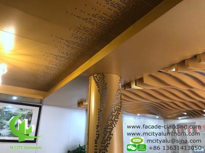 China Exterior aluminum ceiling for wall cladding PVDF paint PPG coating for sale