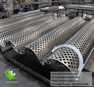 China Customized Size Perforated Curved Aluminum Panel with Powder Coated 3003 Alloy for Facade and Ceiling for sale